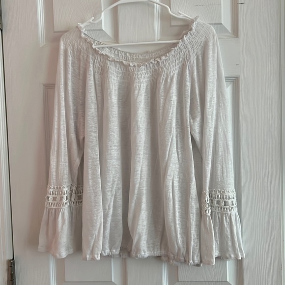 Style & Co. | Tops | Style Co Sheer Boho Bell Sleeve Top On Or Off ...